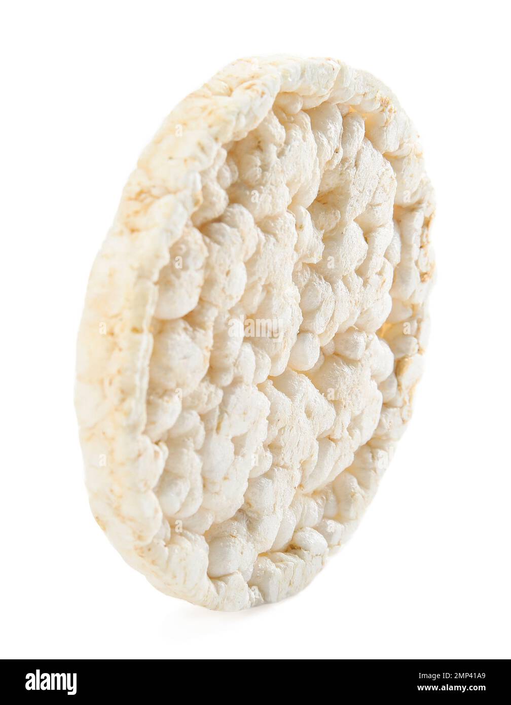 Puffed rice cake isolated on white. Healthy snack Stock Photo - Alamy