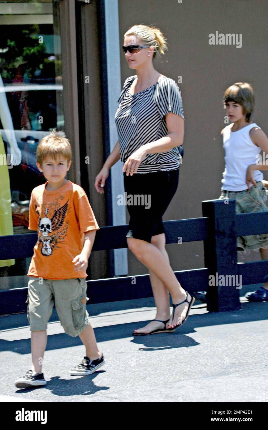 Natasha Henstridge , sons Liam and Tristan River Waite and longtime ...