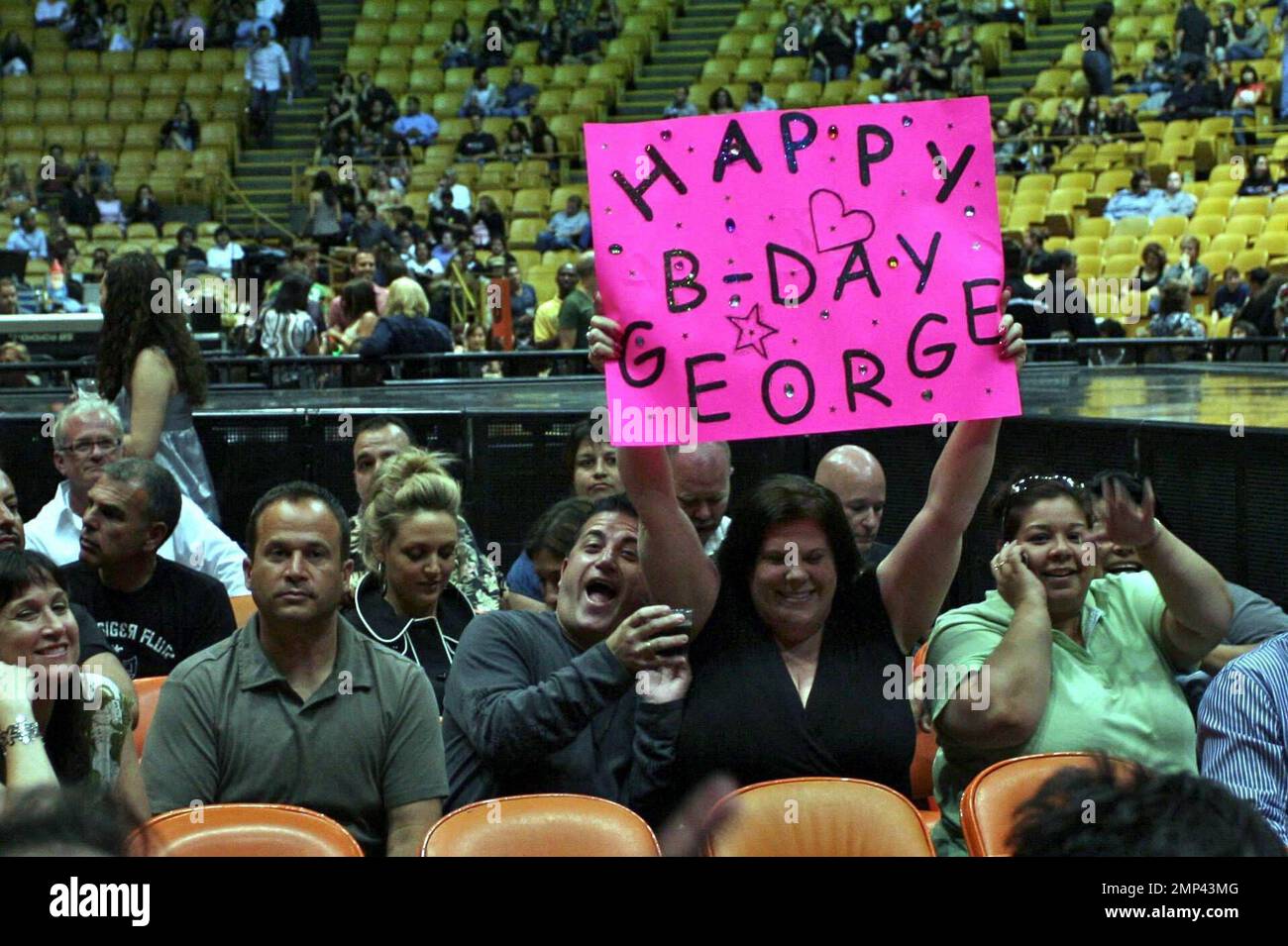 George Michael celebrates his 45th birthday by performing at the Forum ...