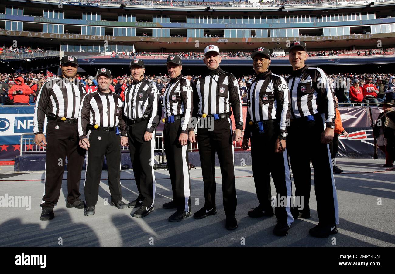 The officiating crew, from left: umpire Fred Bryan, field judge Aaron ...