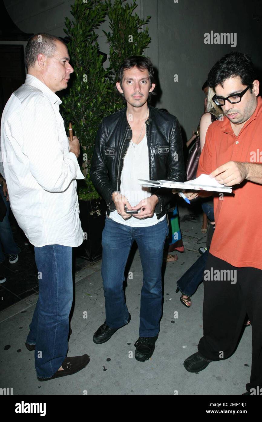 Lucas Haas arrives at Crown Bar, Los Angeles, CA, 6/26/08 Stock Photo ...