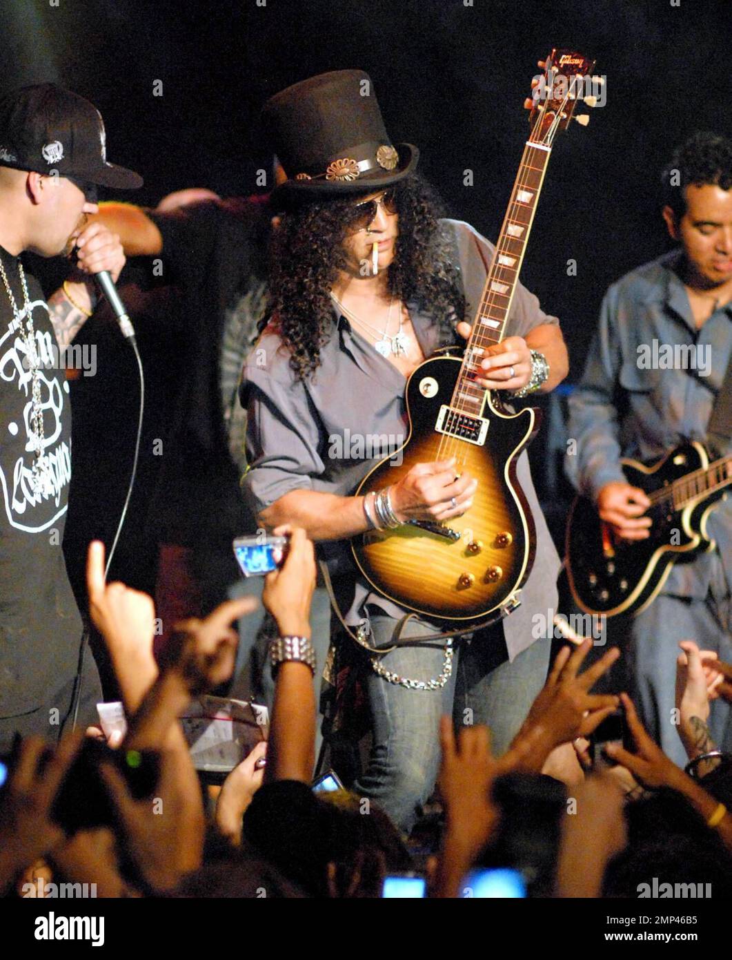 Exclusive!! Legendary guitar icon, Slash, sits in with hip hop icons B ...