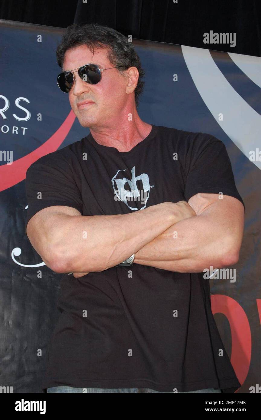 Sylvester Stallone attends the Planet Hollywood Towers by Westgate ...
