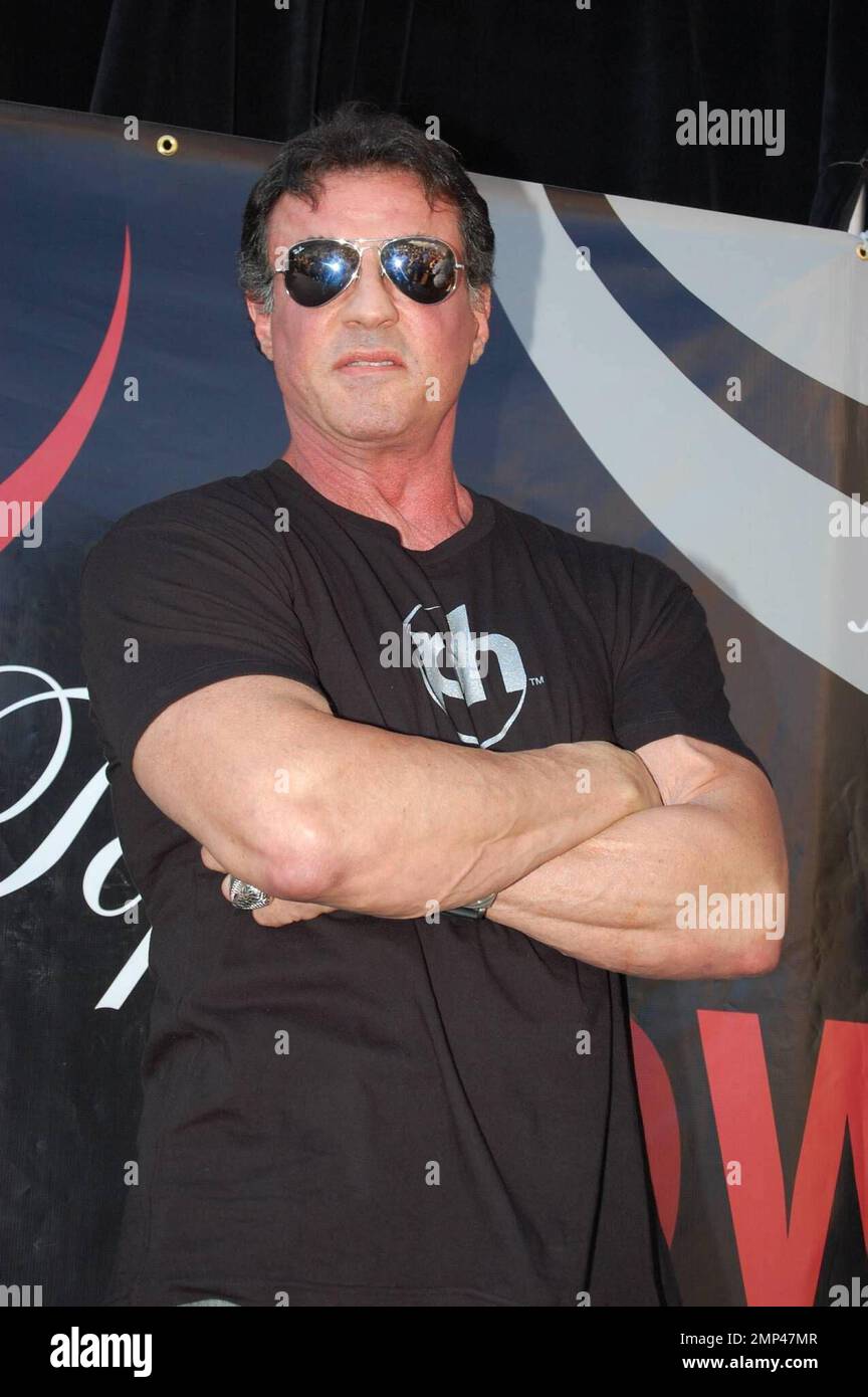 Sylvester Stallone attends the Planet Hollywood Towers by Westgate ...