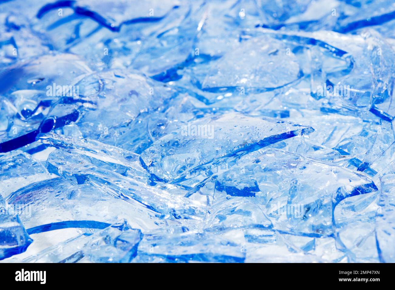 Abstract blue color background. Broken glass Stock Photo - Alamy