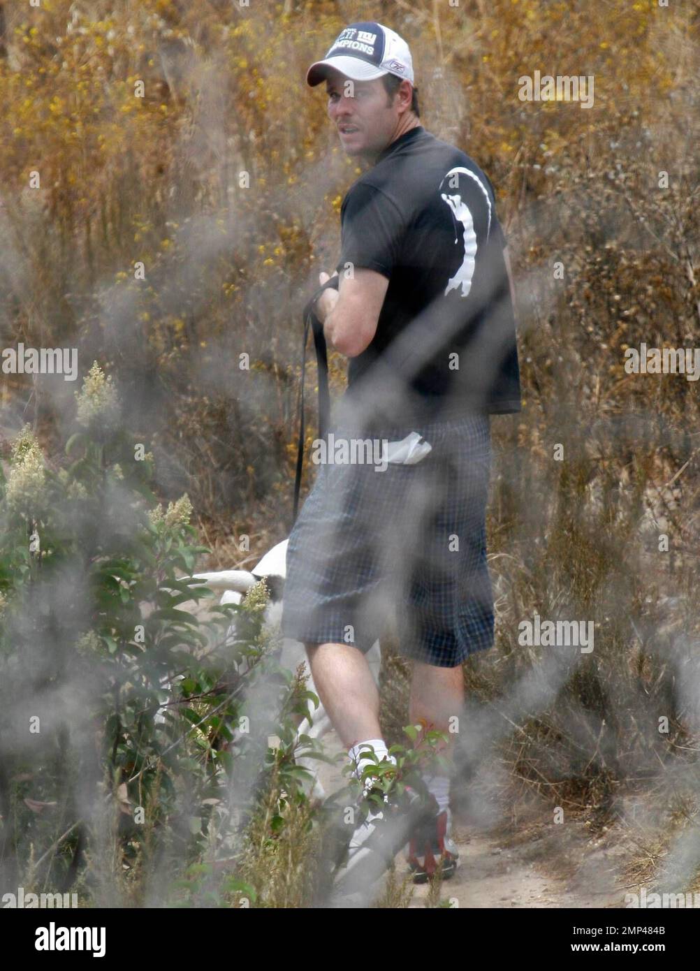 Exclusive!! "Entourage" star Kevin Dillon takes his dogs for a walk in ...