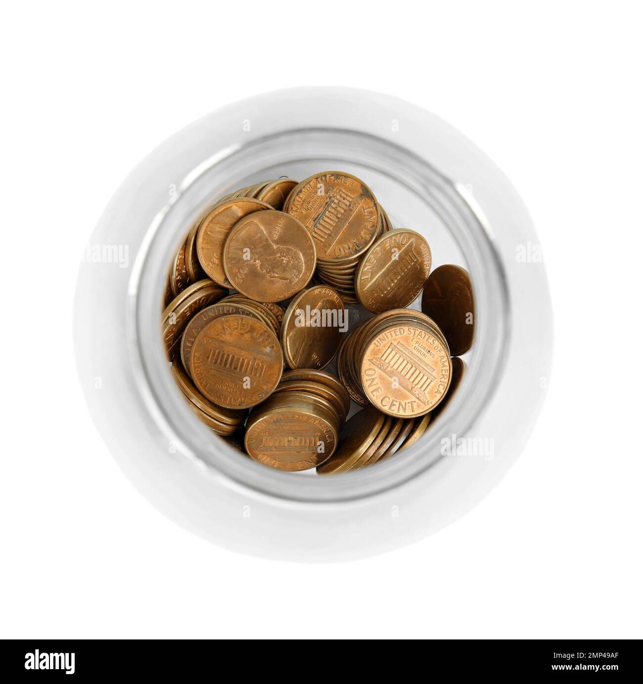 Glass jar money top view hi-res stock photography and images - Alamy