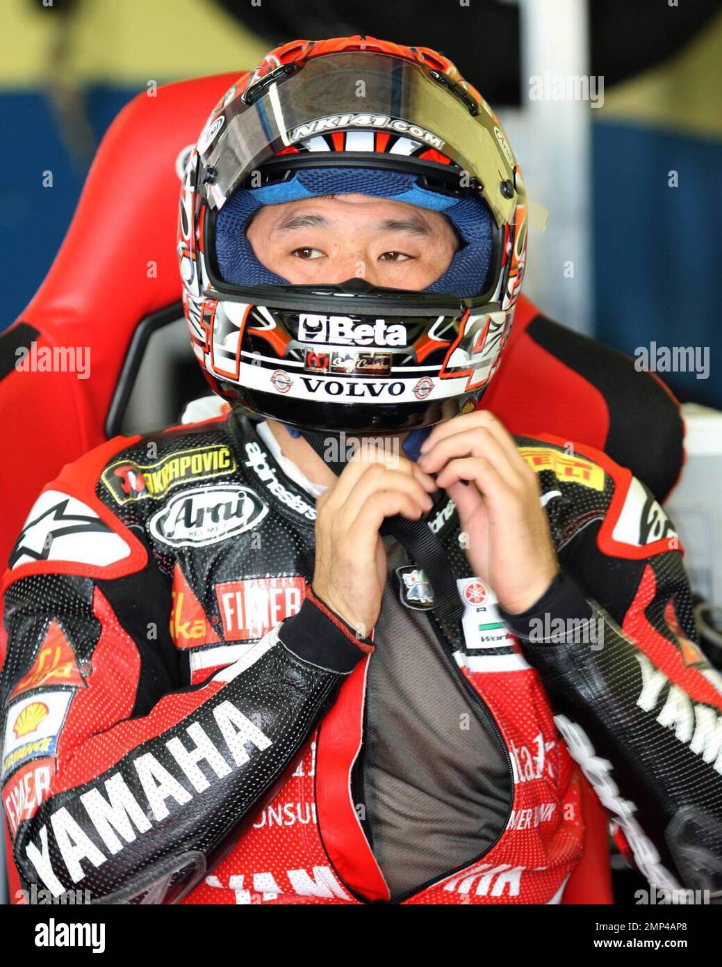 Noriyuki Haga takes part in the SuperBike Official Test at Vallelunga ...