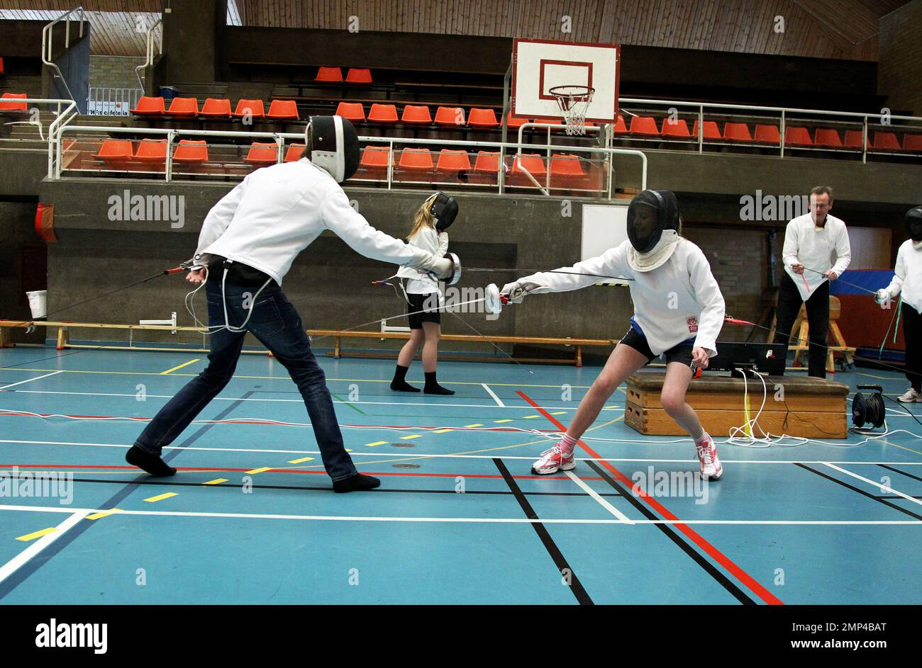 The students at Petrus Magni school, Vadstena, Sweden, learned fencing ...
