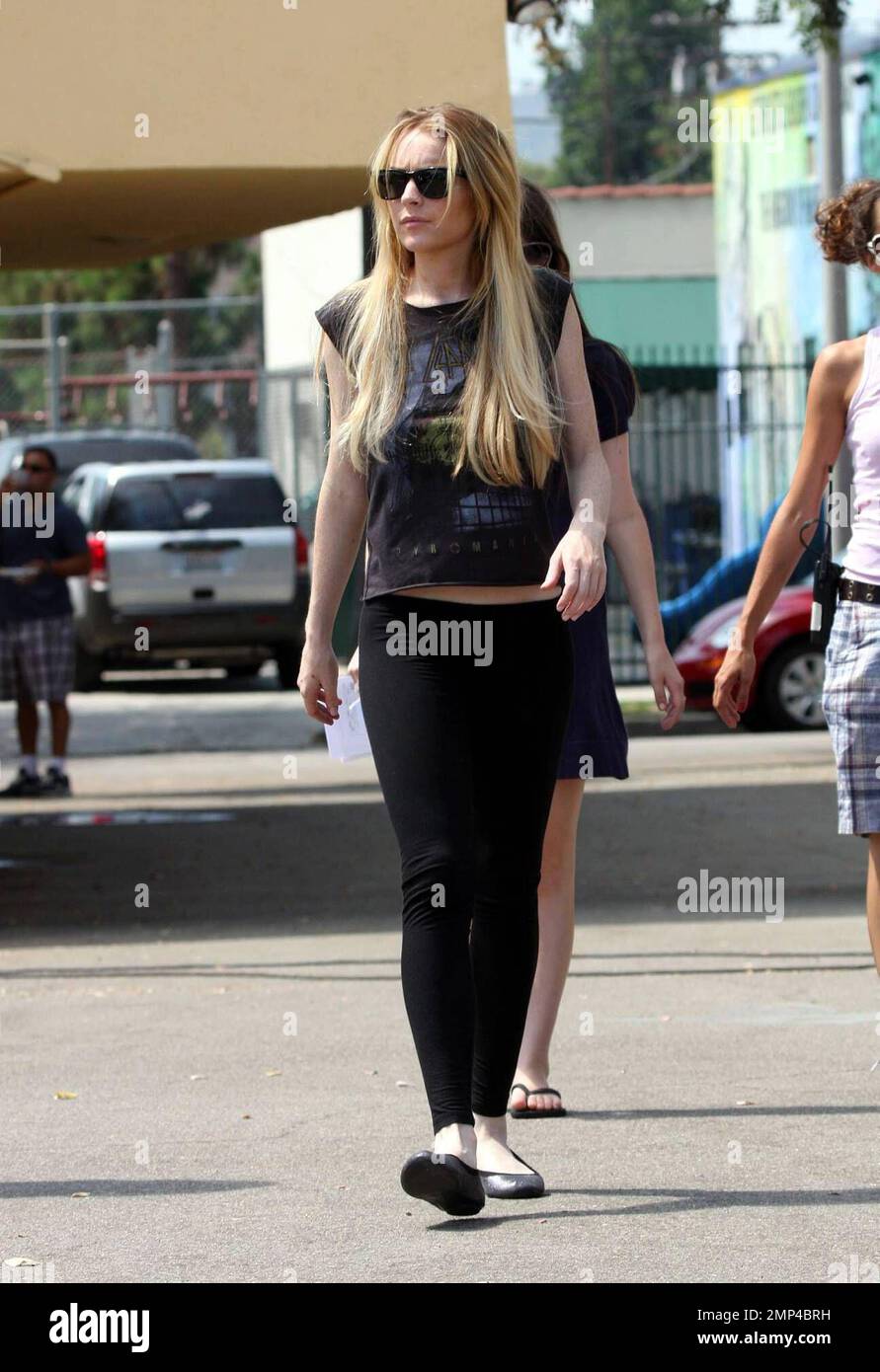 Exclusive!! Lindsay Lohan rocks a vintage Def Leppard rock 'n' roll t ...