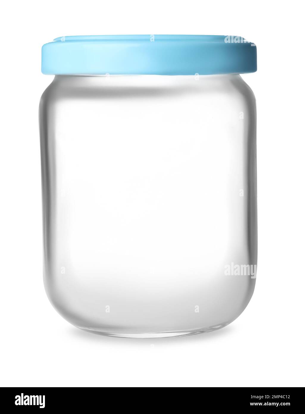 Closed empty glass jar isolated on white Stock Photo - Alamy