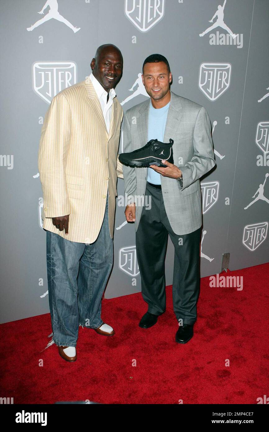 Michael Jordan and Derek Jeter arriving for the Jordan Celebrates Derek ...