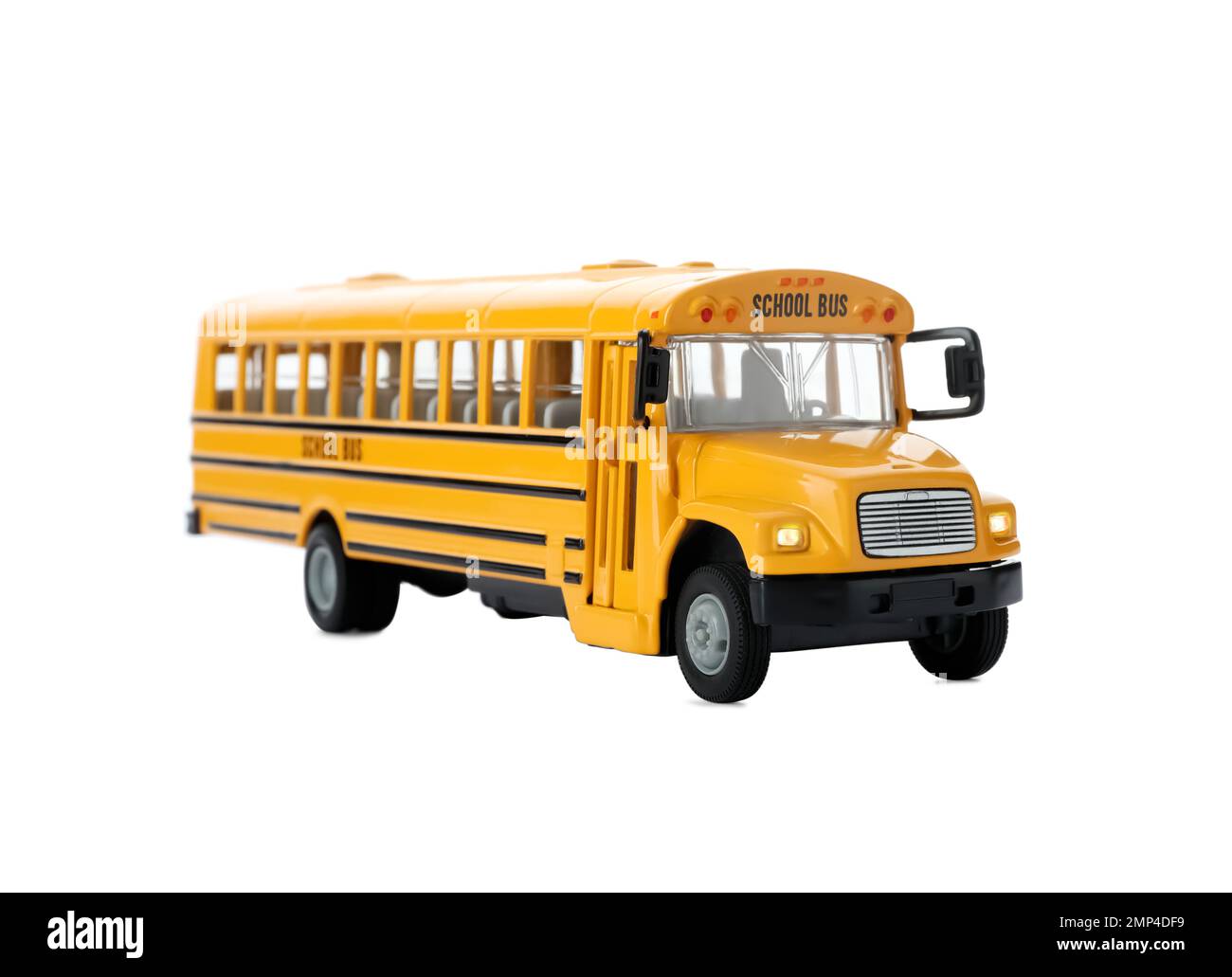 Yellow school bus isolated on white. Transport for students Stock Photo ...
