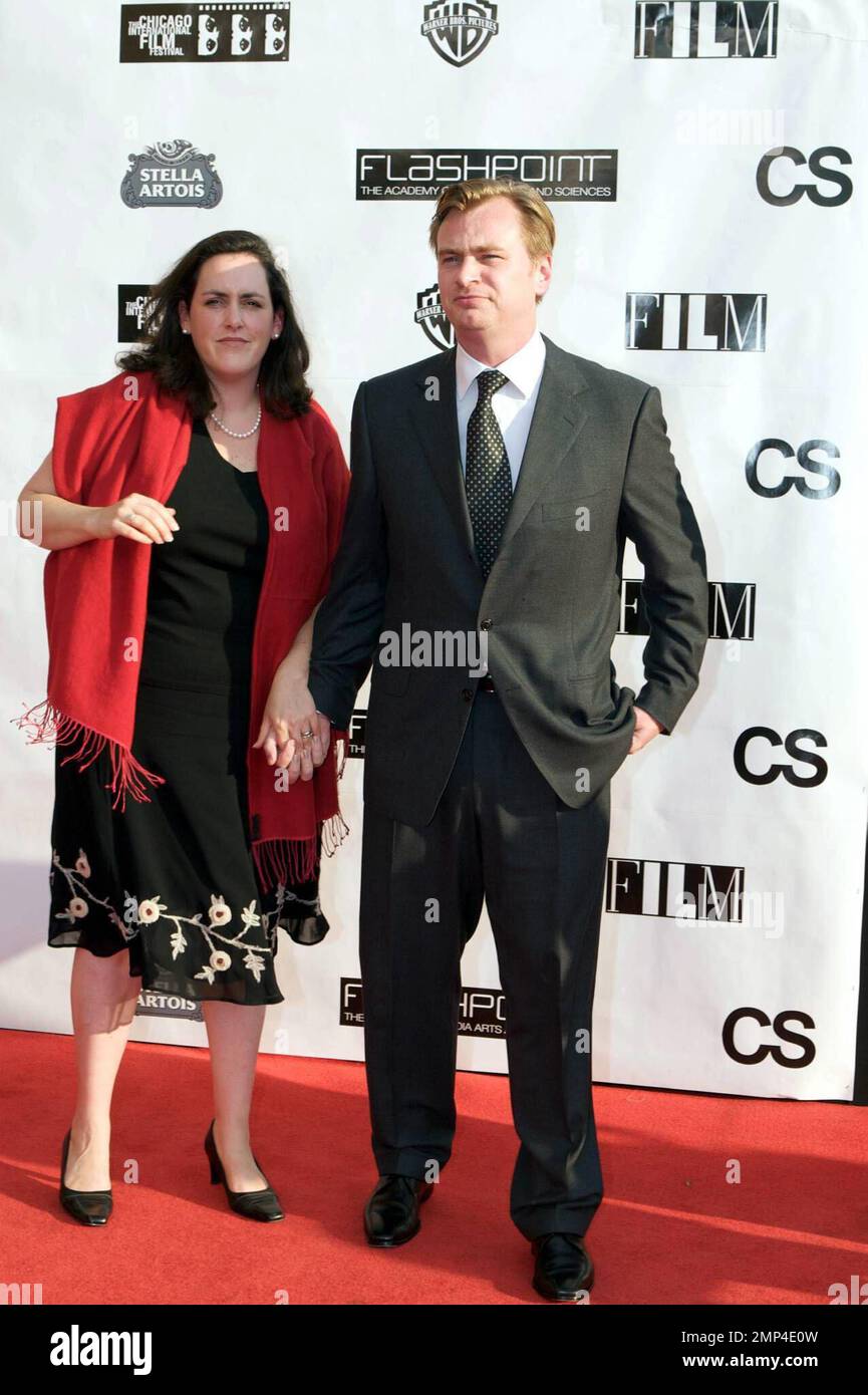 Christopher Nolan and Emma Thomas attend the Chicago premiere of "The ...