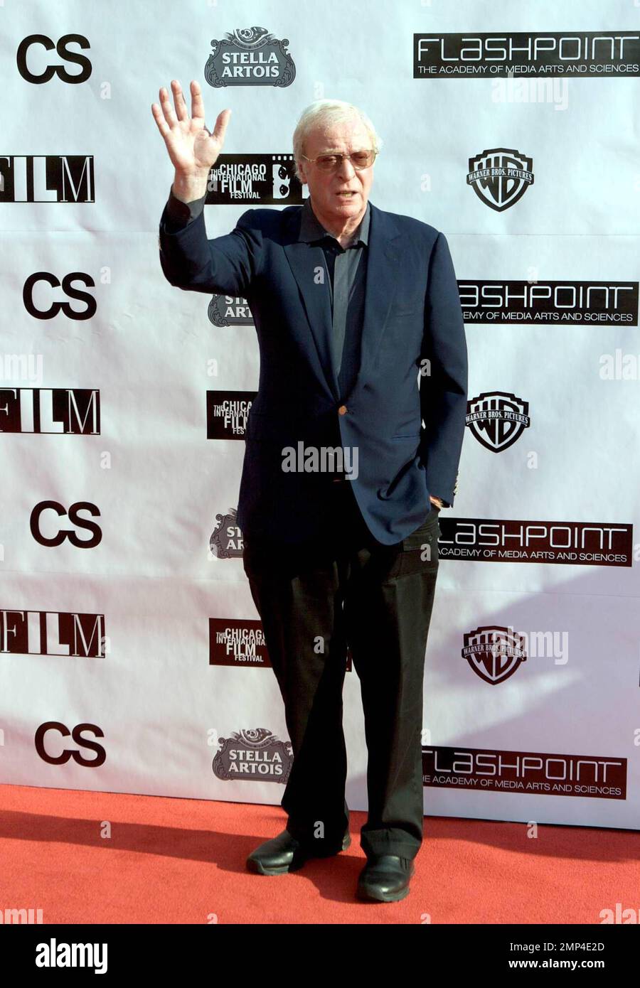 Michael Caine on the red carpet at the Dark Knight premiere at Navy ...