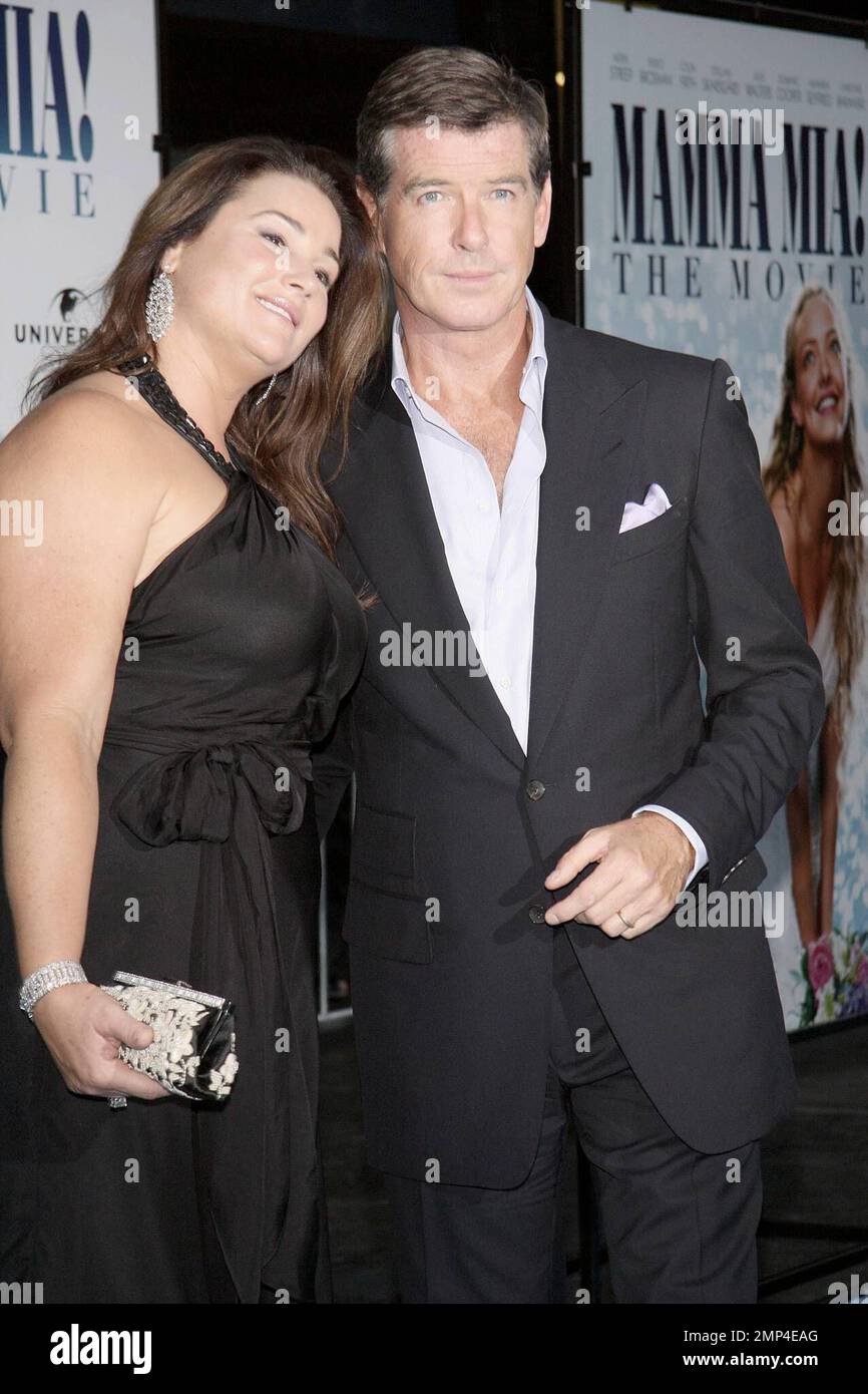 Actor Pierce Brosnan R And Wife Keely Shaye Smith At The Premiere Of