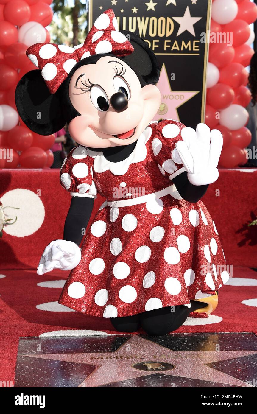 Minnie Mouse attends a ceremony honoring her with a star on the ...