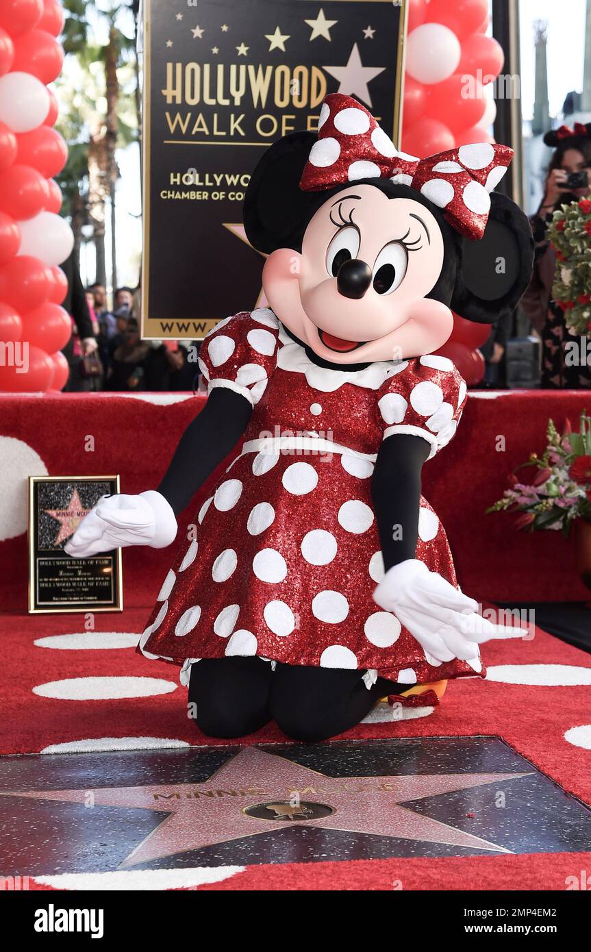Minnie Mouse attends a ceremony honoring her with a star on the ...