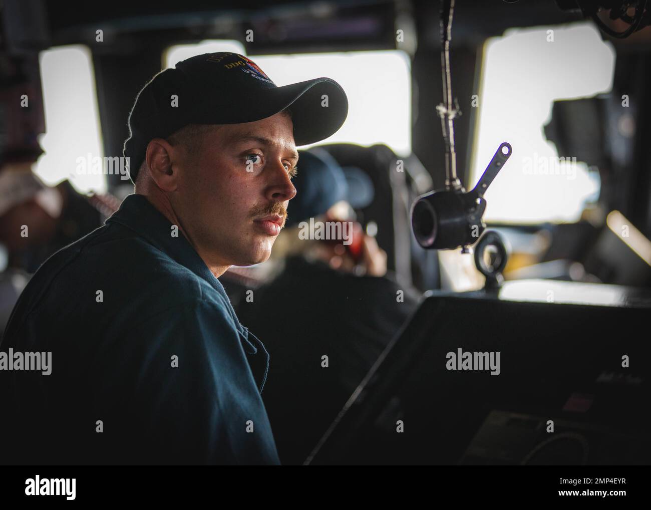 Seaman Joseph Robertson, assigned to the Arleigh Burke-class guided ...
