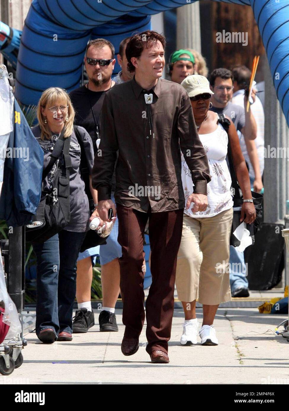 Timothy Hutton was seen in Los Angeles on the set of his new TV series ...