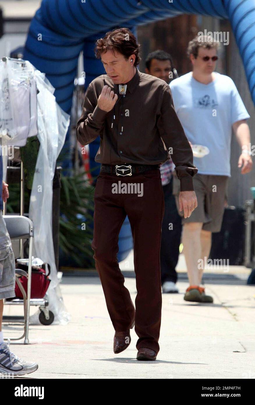 Timothy Hutton was seen in Los Angeles on the set of his new TV series ...