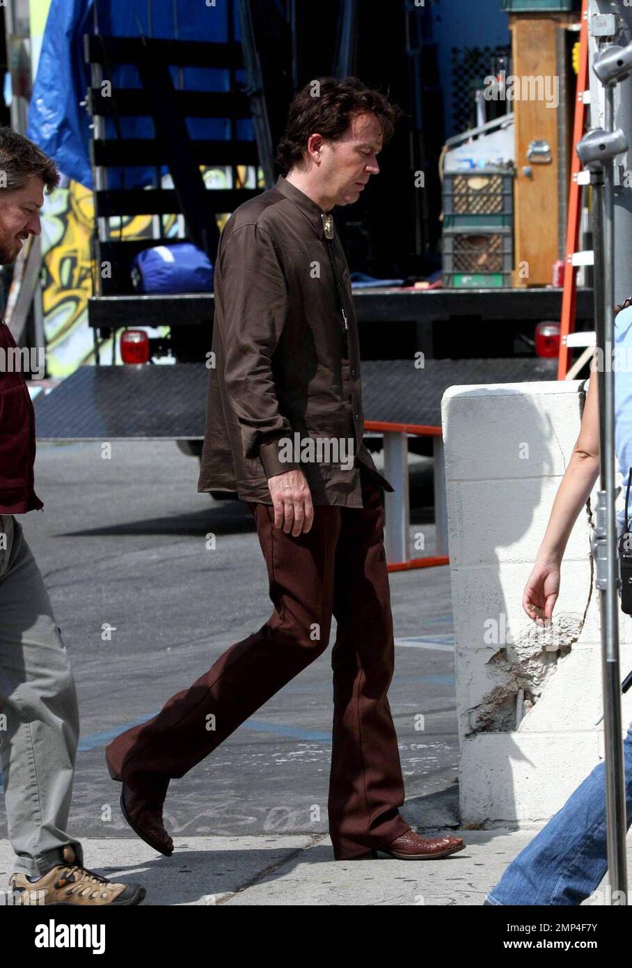 Timothy Hutton was seen in Los Angeles on the set of his new TV series ...