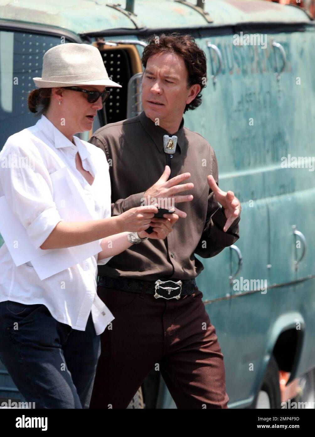 Timothy Hutton was seen in Los Angeles on the set of his new TV series ...