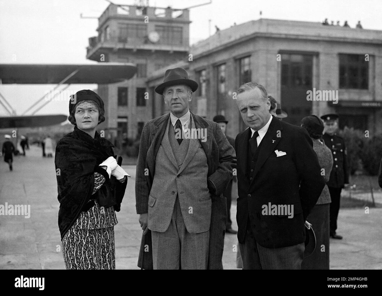 Left to right; Annelies von Ribbentrop, Lord Londonderry and Joachim ...