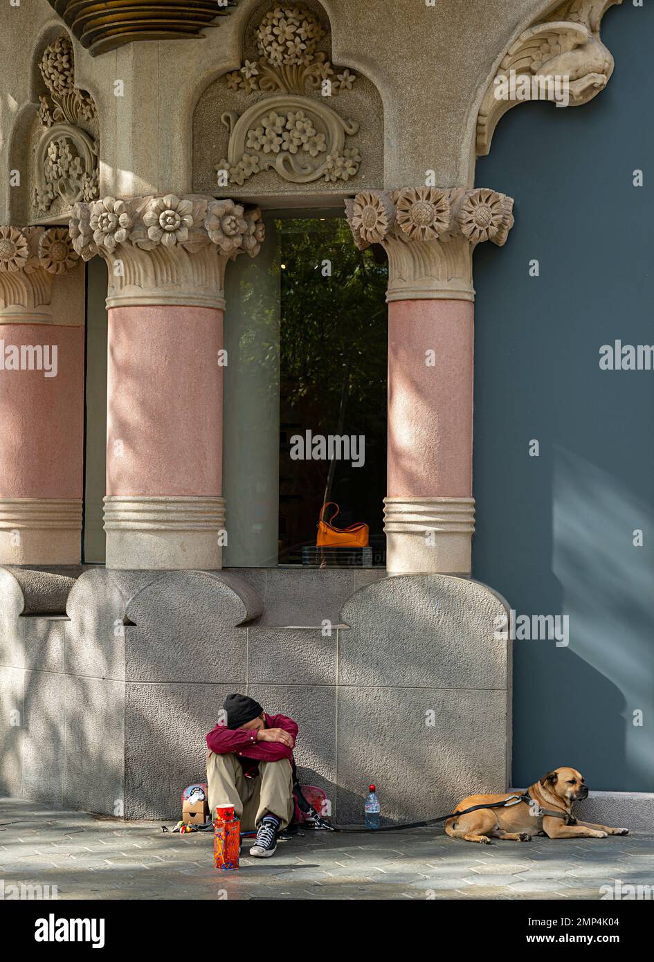 Man with child dog barcelona hi-res stock photography and images - Alamy