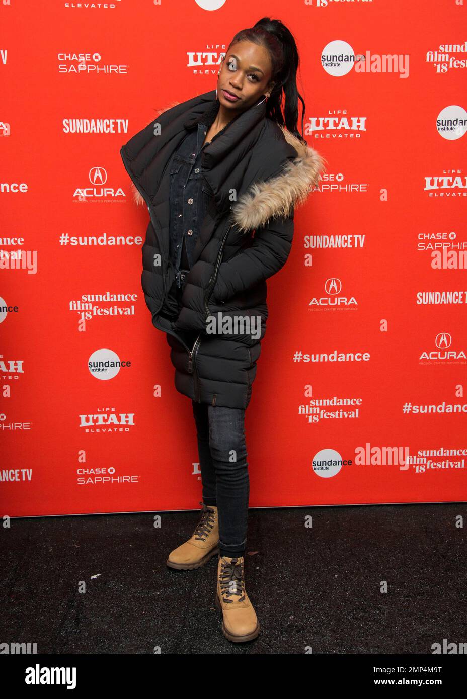 Abra poses during the premiere of "Assassination Nation" at the Library ...
