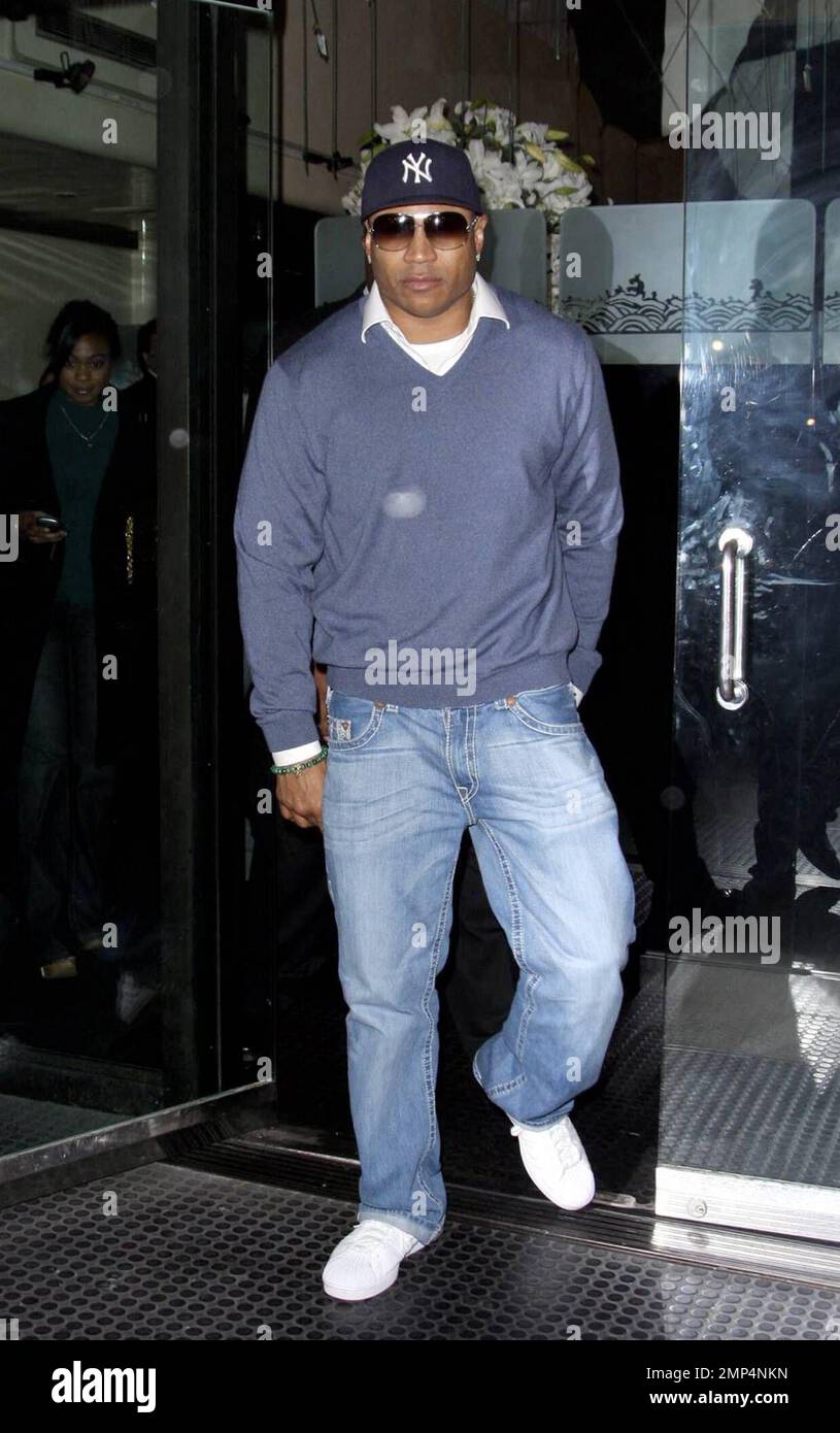 Rapper and actor LL Cool J leaves the restaurant Mr. Chow after having ...