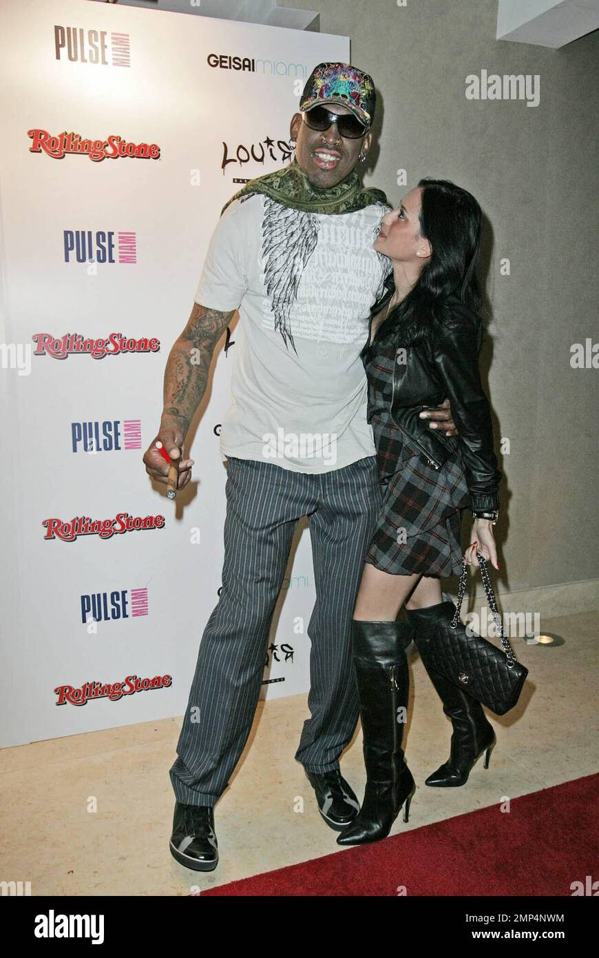 Dennis Rodman shows he is still a hit with the ladies as he attends the ...