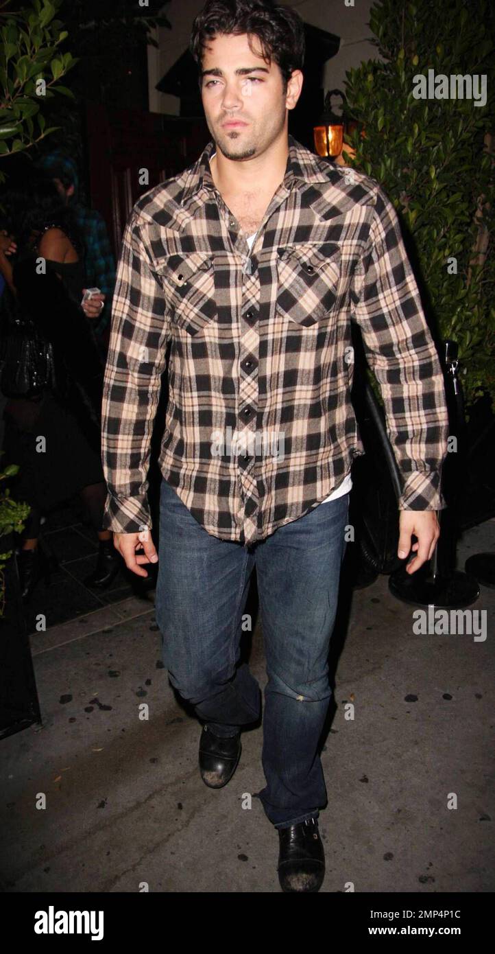 Actor Jesse Metcalfe does his best Tommy Cooper impression whilst ...