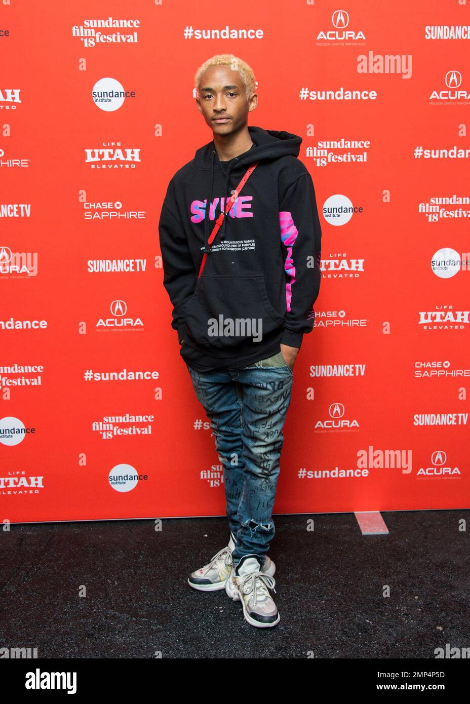 Actor Jaden Smith poses during the premiere of "Skate Kitchen" at the ...