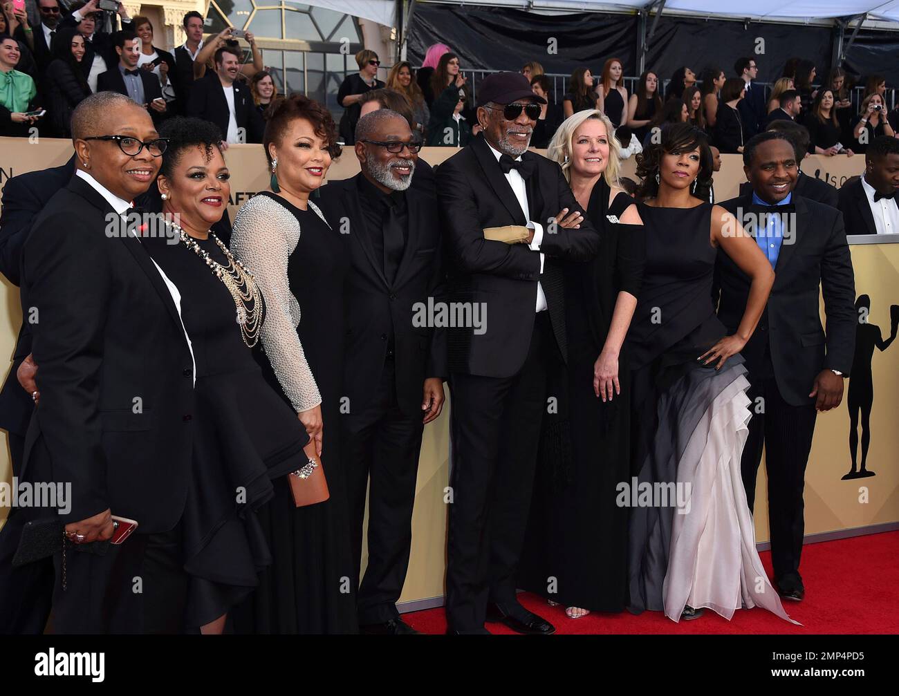 Morgan Freeman and his family arrive at the 24th annual Screen Actors ...