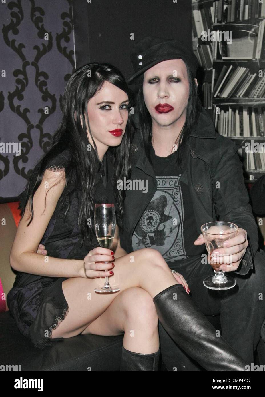 Marilyn Manson, with his new girlfriend model Isani Griffith, attends a ...