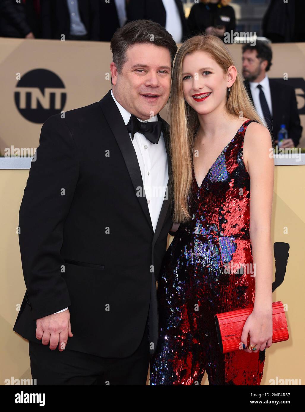 Sean Astin, left, and Elizabeth Astin arrives at the 24th annual Screen ...