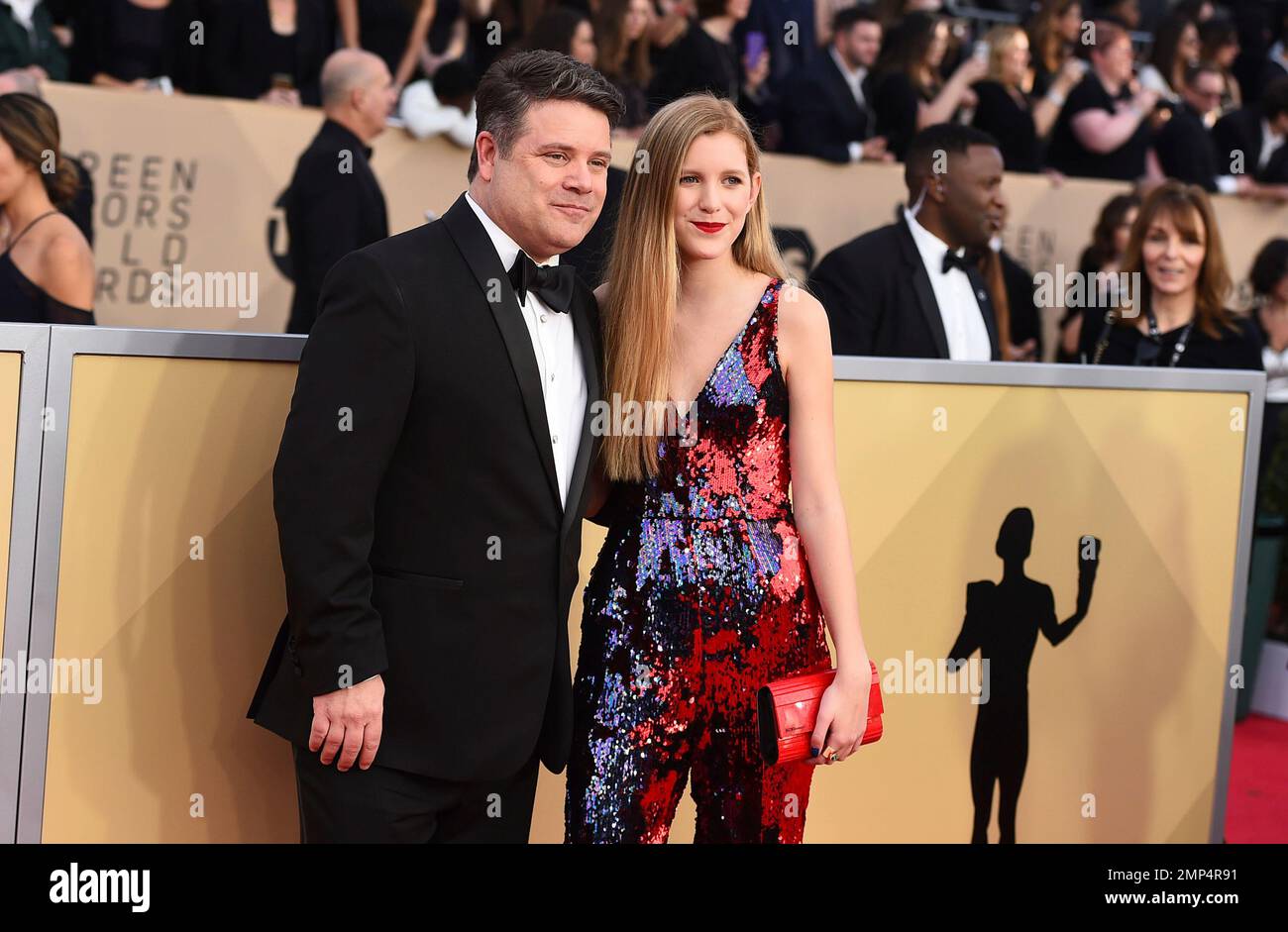 Sean Astin, left, and Elizabeth Astin arrives at the 24th annual Screen ...