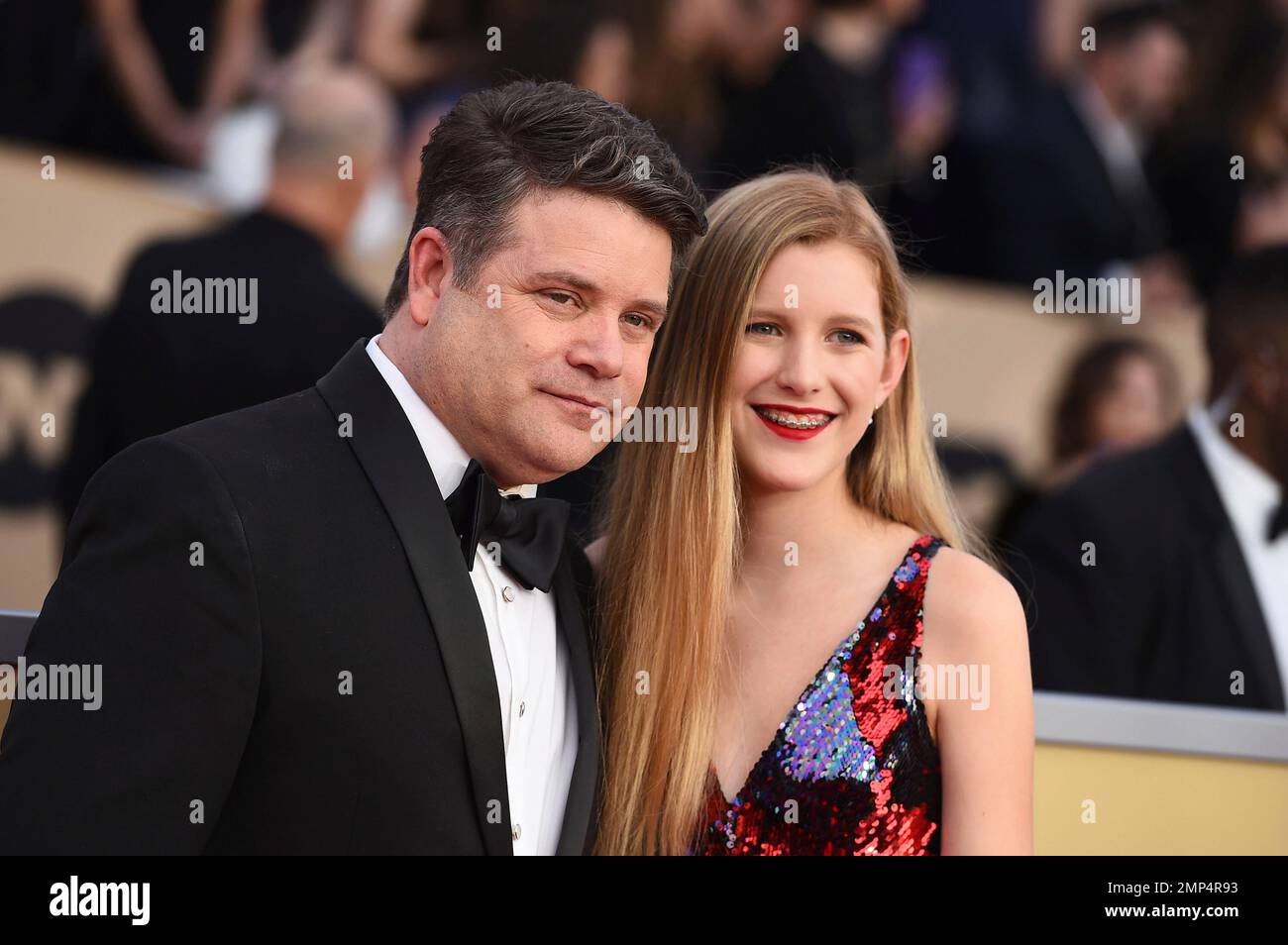 Sean Astin, left, and Elizabeth Astin arrives at the 24th annual Screen ...
