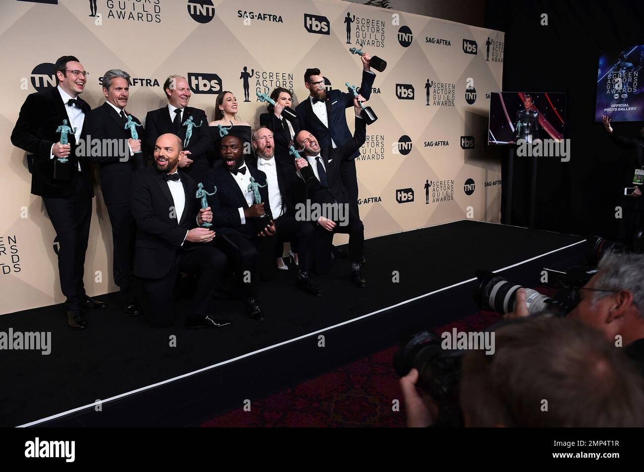 Nelson Franklin, from back row left, Gary Cole, Dan Bakkedahl, Sarah ...
