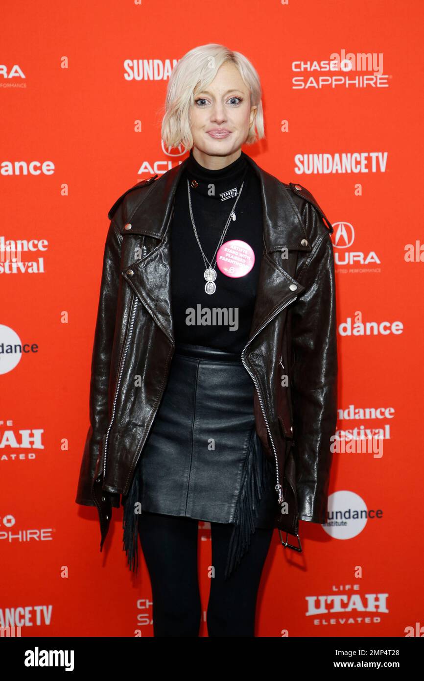 Actress Andrea Riseborough poses at the premiere of "Burden" during the ...