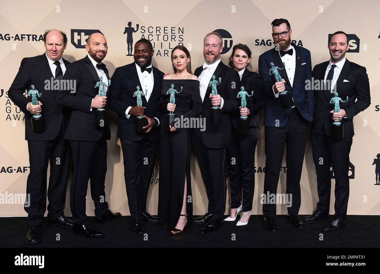 Dan Bakkedahl, from left, Paul Scheer, Sam Richardson, Sarah Sutherland ...