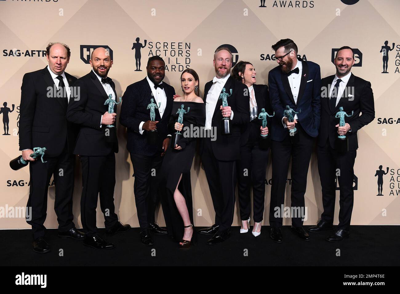 Dan Bakkedahl, from left, Paul Scheer, Sam Richardson, Sarah Sutherland ...