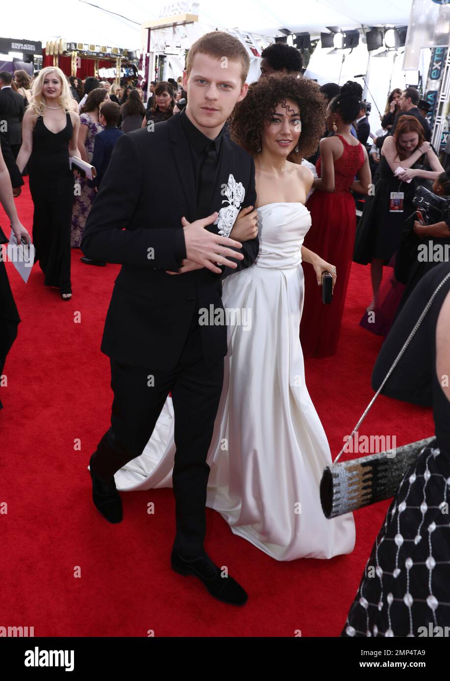 Lucas Hedges, left, and Marielle Scott arrive at the 24th annual Screen ...