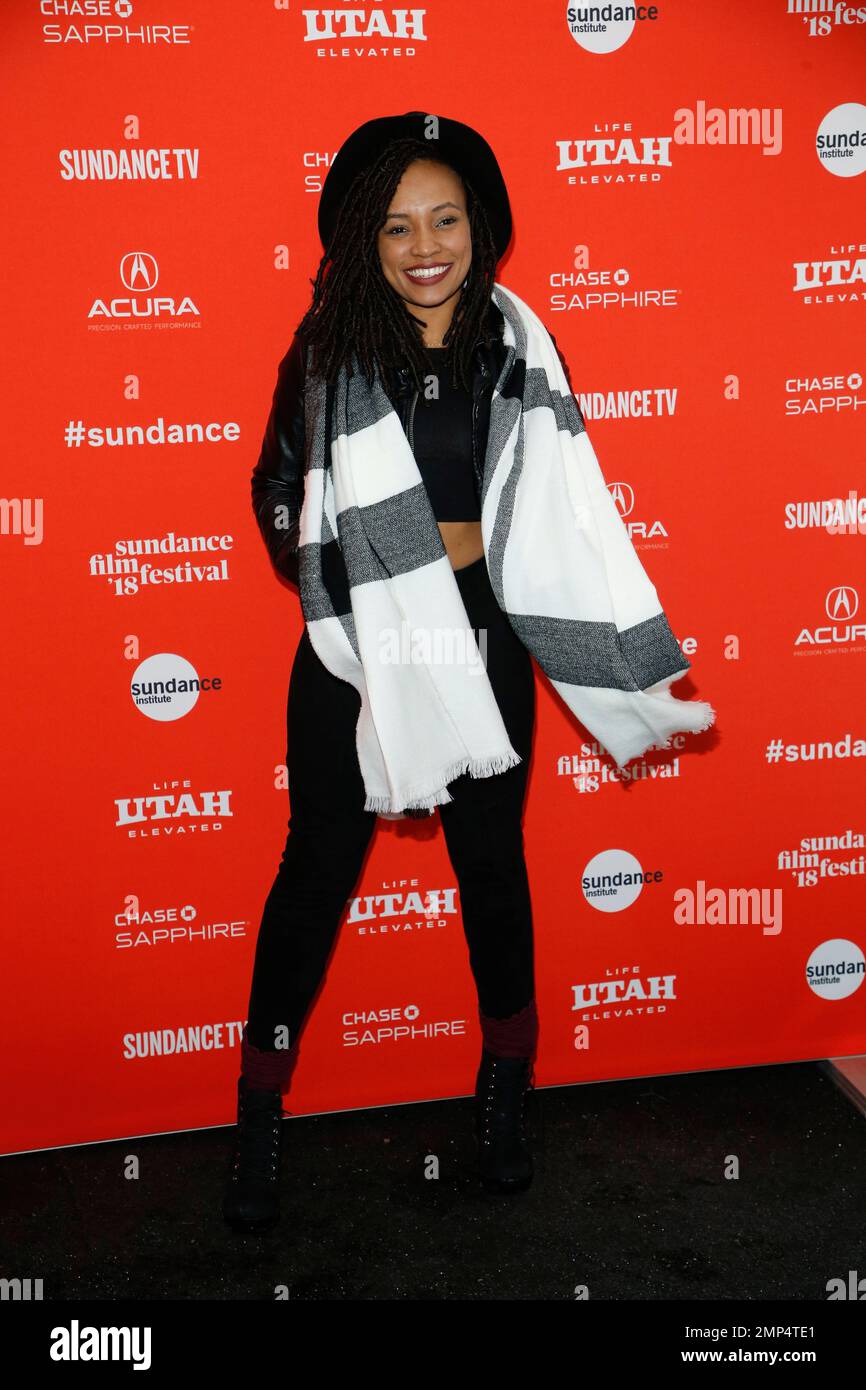 Actress Tia Hendricks poses at the premiere of "Burden" during the 2018 ...