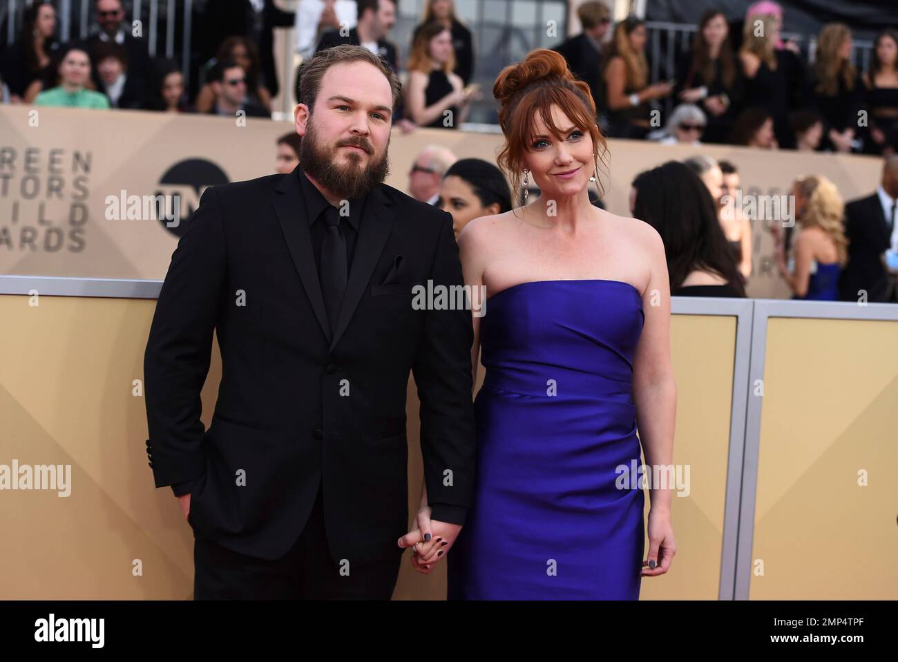 Matt Peters, left, and Susan Burke arrive at the 24th annual Screen ...