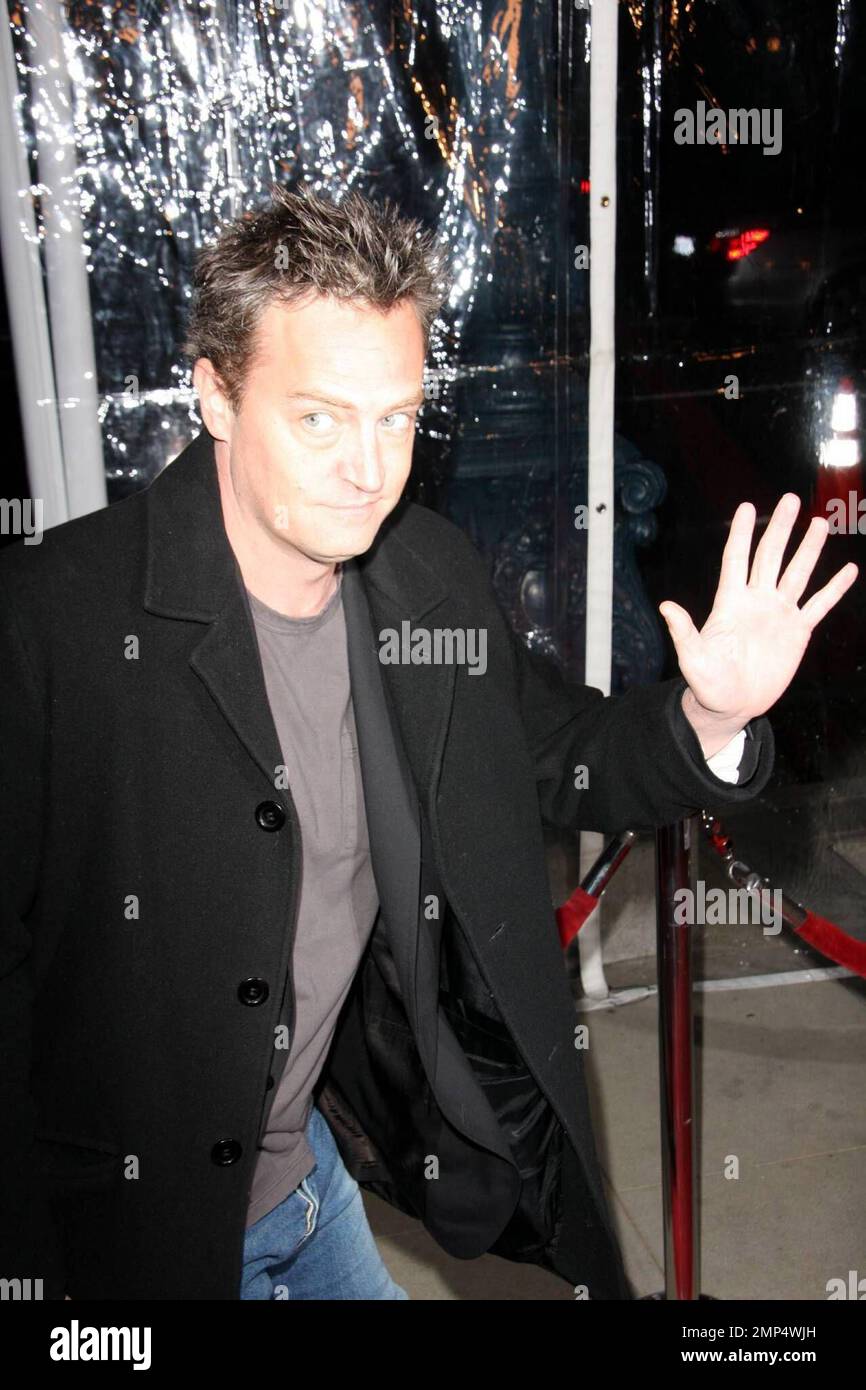 Matthew Perry attends the premiere of "The Wrestler" held at the ...
