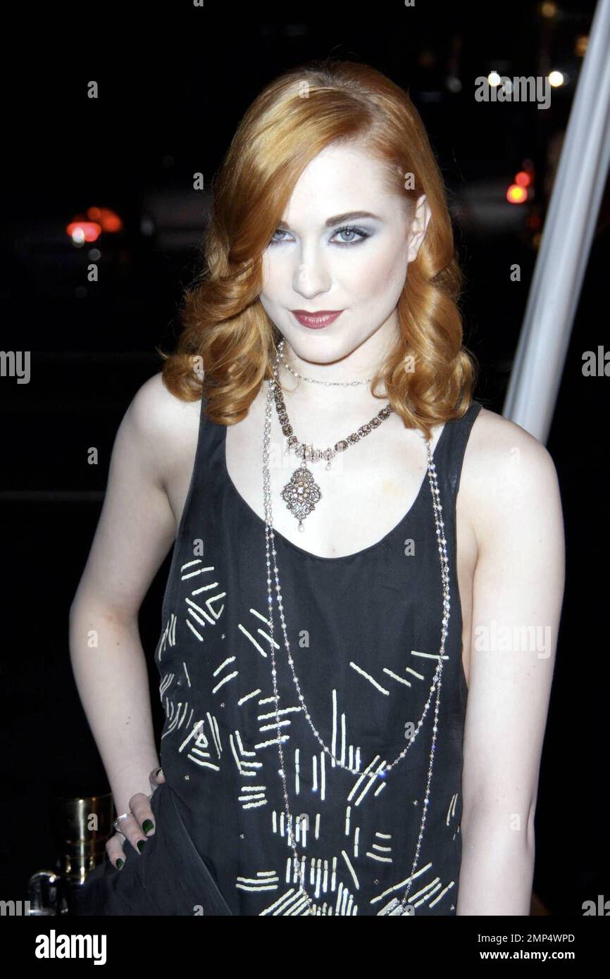 Evan Rachel Wood attends the premiere of "The Wrestler" held at the ...