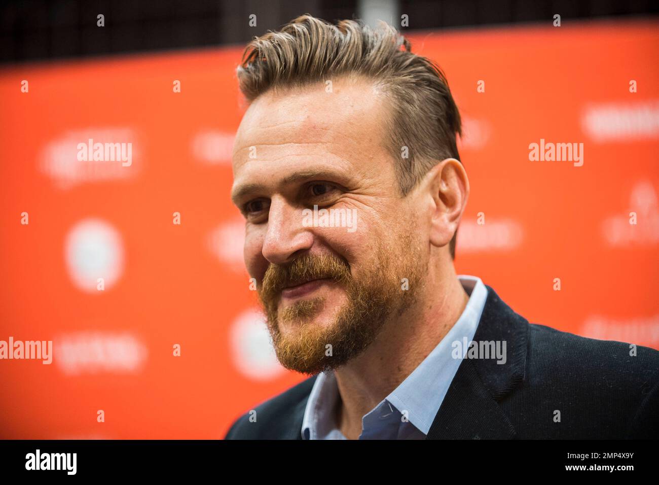 Actor Jason Segel poses during the premiere of "Come Sunday" at the ...