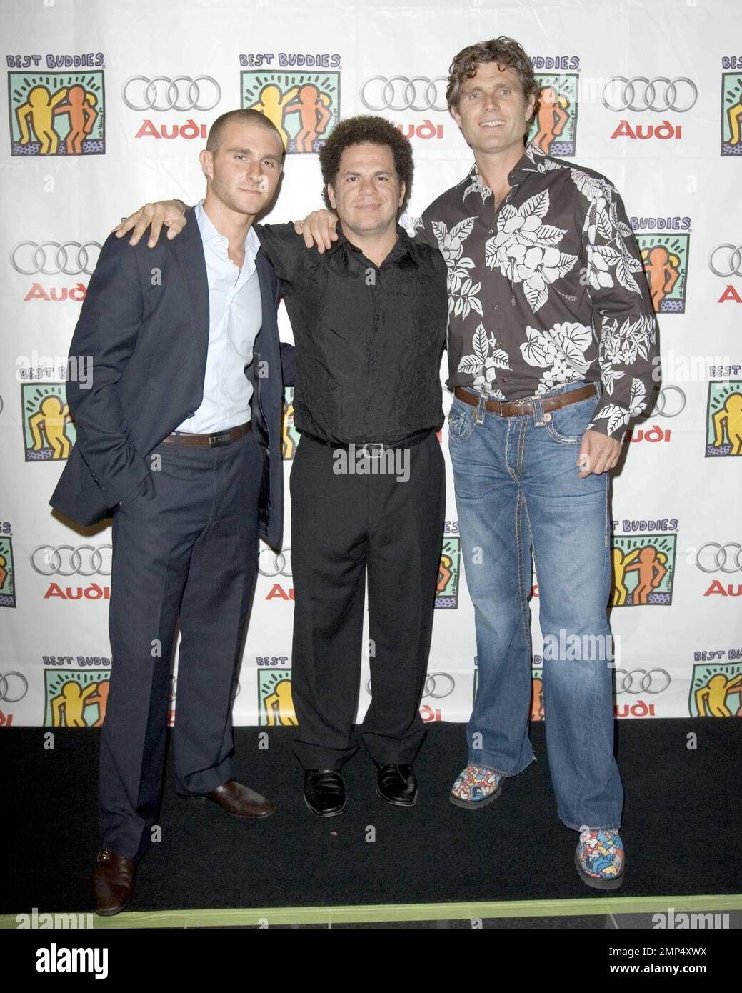 Brazilian neo-pop, contemporary artist, Romero Britto, poses with Brett ...